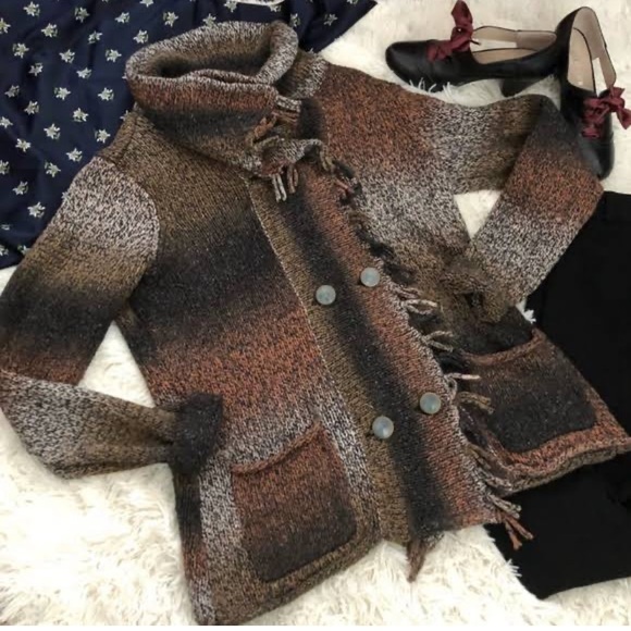 CAbi | Sweaters | Frontier Sweater Coat By Cabi Long Length Ne Fringe ...